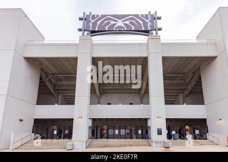 Missouri, OCT 29 2022 - Exterior view of the gate of Robert W. Plaster ...