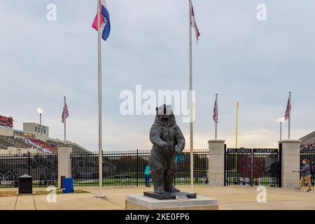 Missouri, OCT 29 2022 - Exterior view of the gate of Robert W. Plaster ...