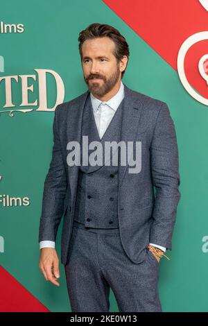 Ryan Reynolds attends the Premiere of Apple Original Film "Spirited" on ...