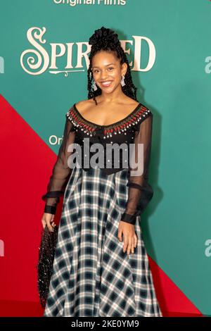 Djouliet Amara attends the Premiere of Apple Original Film "Spirited ...