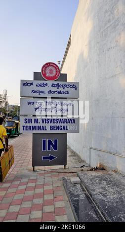 Bangalore,Karnataka,India-October 26 2022: Entrance with sign board of ...
