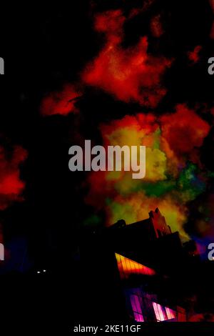 Beautiful dramatic sky scene colorful painting looks like picture Stock ...