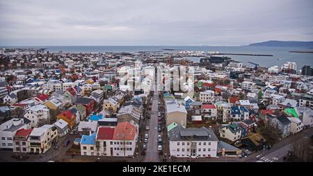 Ariel view of Reykjavik Iceland Stock Photo - Alamy