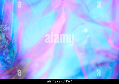 Transparent holographic wrinkled polyethylene background. Holographic ...