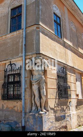Statue of Atlas. Also called Corgon. The sculpture is a famous landmark ...
