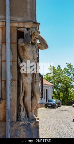 Statue of Atlas. Also called Corgon. The sculpture is a famous landmark ...