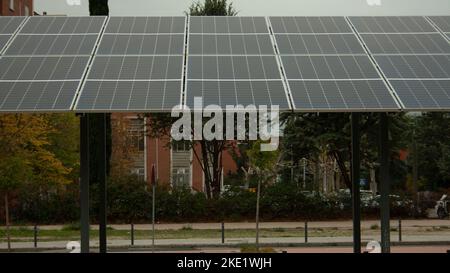 solar panels to charge electric bicycles in the city in the university ...