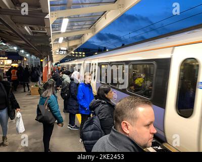 The New Elizabeth Line, at Reading Rail Station, Reading, Berkshire ...