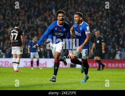 Rangers’ Malik Tillman celebrates scoring the opening goal during the ...