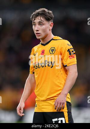 Joe Hodge of Wolves (L) during the Carabao Cup Second Round match ...