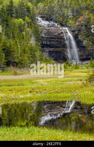 Hidden Falls, Sheaves Cove, Newfoundland and Labrador NL, Canada Stock ...