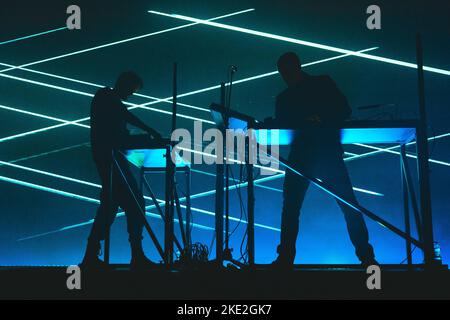 Milan, Italy, 9th Nov 2022. Moderat perform live at Alcatraz in Milan ...