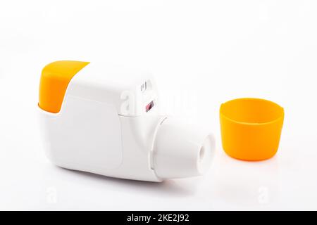 Metered Dose Inhaler isolated over white background Stock Photo - Alamy