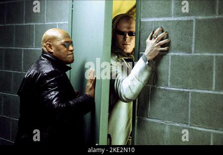 LAURENCE FISHBURNE, NEIL RAYMENT, THE MATRIX RELOADED, 2003 Stock Photo ...