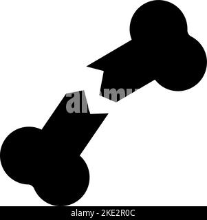 tibia fracture osteoporosis bone line icon vector illustration Stock ...