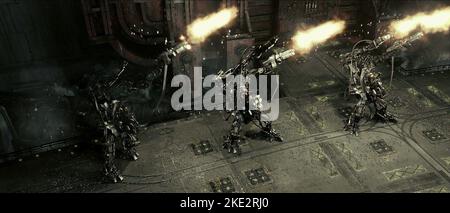 APU ROBOTS SHOOT AT SENTINELS, THE MATRIX REVOLUTIONS, 2003 Stock Photo ...