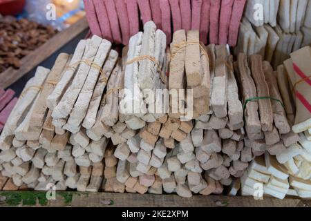 sago, from a plant with the Latin name Metroxylon sago is the staple ...