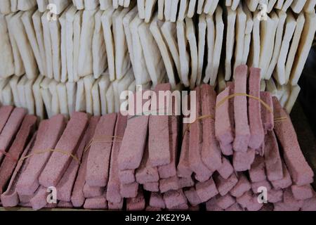 sago, from a plant with the Latin name Metroxylon sago is the staple ...