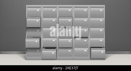 archive file cabinet cartoon vector illustration Stock Vector Image ...