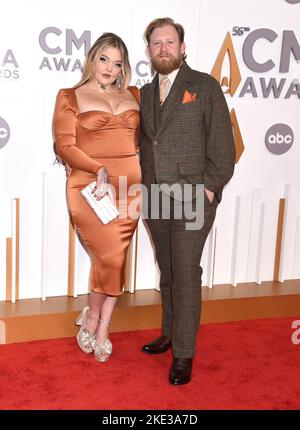 Elle King and Dan Tooker arriving at the 67th Annual BMI Country Awards ...