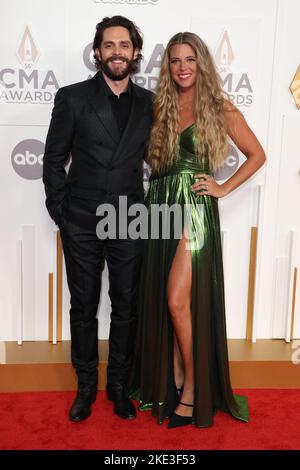 Thomas Rhett arriving at the 56th Annual Country Music Association ...