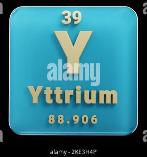 Yttrium Chemical 39 element of periodic table. Molecule And ...