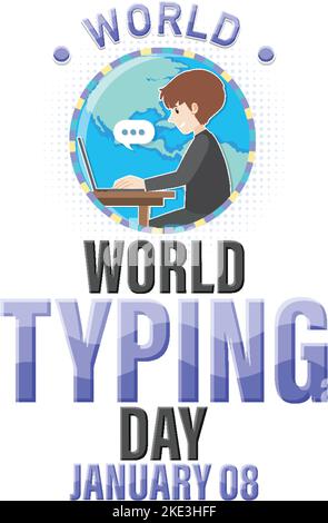 World typing day January icon illustration Stock Vector Image & Art - Alamy