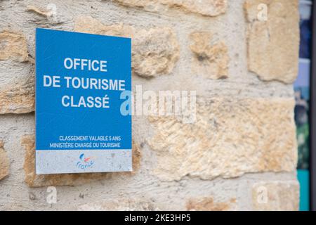 office de tourisme text French means tourism office on wall sign ...