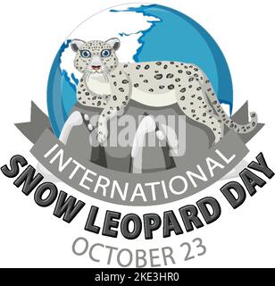 International Snow Leopard Logo Concept illustration Stock Vector Image ...