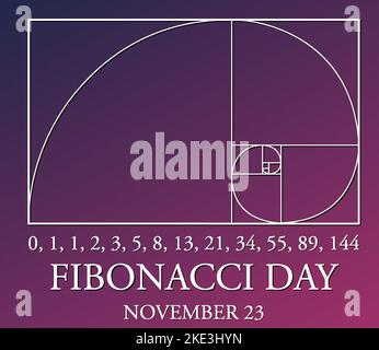 Fibonacci day poster design illustration Stock Vector Image & Art - Alamy