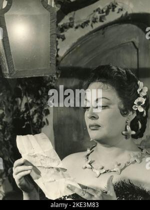 Italian singer and film actress Alda Mangini, Italy 1950s Stock Photo ...