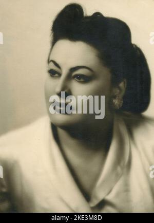 Italian singer and film actress Alda Mangini, Italy 1950s Stock Photo ...