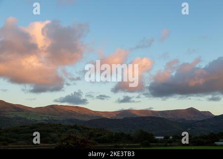 Diffwys Hill seen from Arthog on a Octobers morning Stock Photo - Alamy