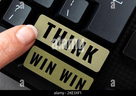 Sign displaying You Win. Conceptual photo be first in school race or ...