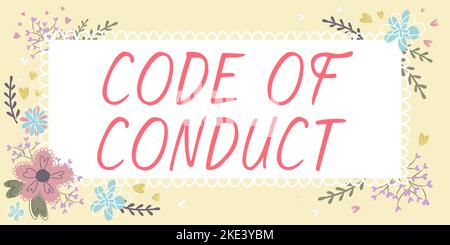 Hand writing sign Code Of Ethics. Concept meaning Moral Rules Ethical ...