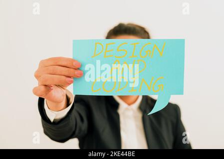 Inspiration showing sign Design And Coding. Business idea HTML and ...