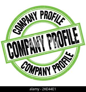 COMPANY PROFILE text written on orange grungy stamp sign Stock Photo ...