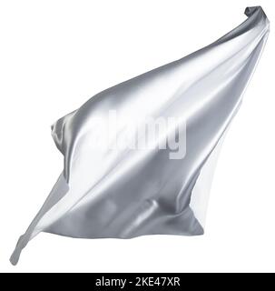 Grey cloth flutters Stock Photo - Alamy