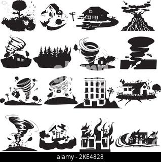 Natural hazards icons Stock Vector Image & Art - Alamy