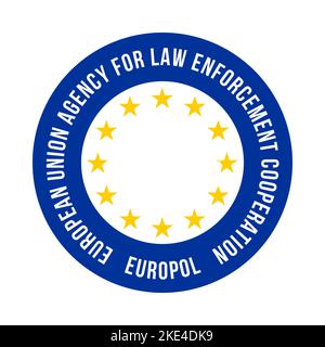 Europol European police office symbol icon Stock Photo - Alamy