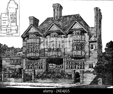Architect Richard Norman Shaw English Heritage Blue Plaque is pictured ...