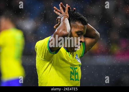 Rodrygo Silva de Goes of Brazil scores his goal during the FIFA World ...