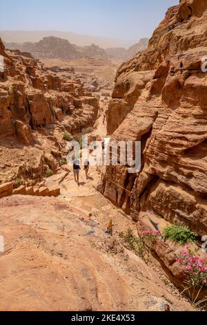 Start of the path towards the Monastery at Petra Jordan Stock Photo - Alamy