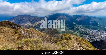 A stunning view of Piani dei Resinelli in Abbadia Lariana, Italy Stock ...