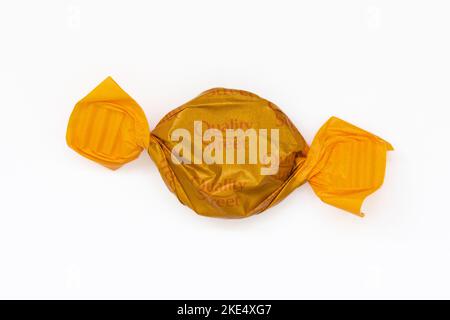 new Quality Street recyclable wax-based paper wrapper Stock Photo - Alamy