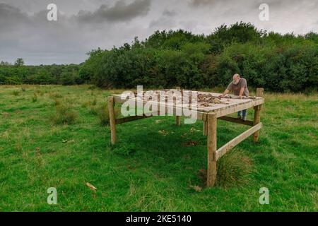 Picture By Jim Wileman - 13/08/21 Derek Gow pictured with a sky table ...