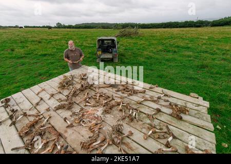 Picture By Jim Wileman - 13/08/21 Derek Gow pictured with a sky table ...