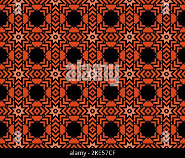 Oriental ethnic seamless repeatable pattern traditional geometric lines ...