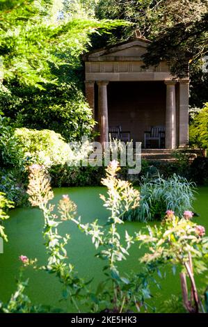 Garden house by the pond at Macdonald Hotel in Bath, England Stock ...