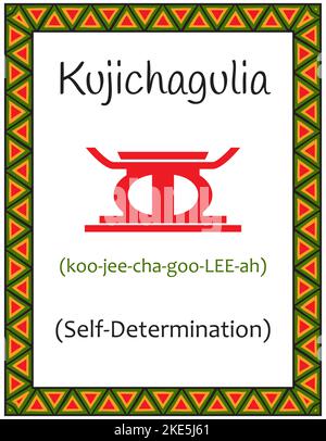 A card with one of the Kwanzaa principles. Symbol Ujamaa means ...